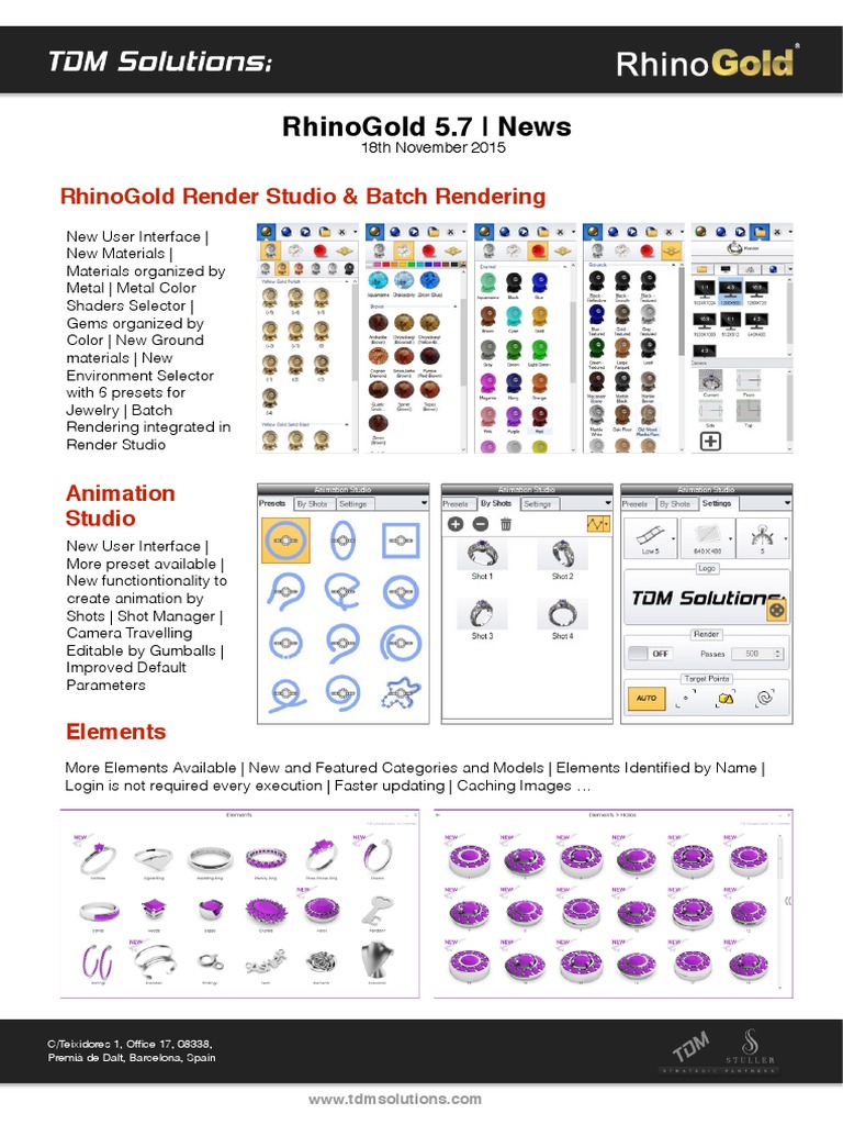 RhinoGold 5.7 - News | PDF | Rendering (Computer Graphics) | 3 D Computer Graphics