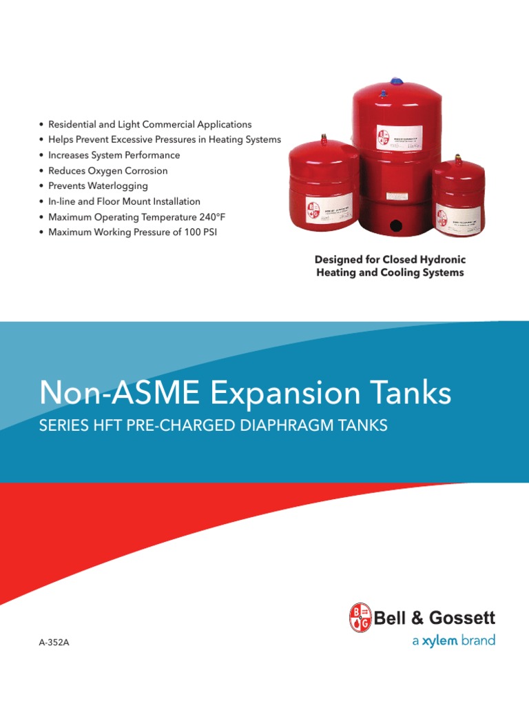 Non-ASME Expansion Tanks: Series HFT Pre-Charged Diaphragm Tanks | PDF ...