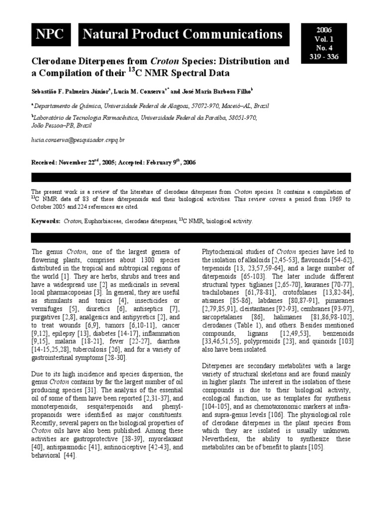 NPC Natural Product Communications | PDF | Wellness | Medical