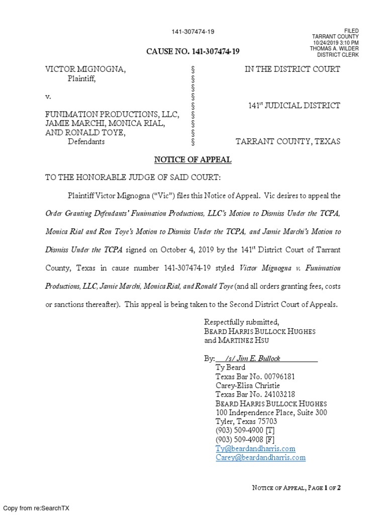 Vic Mignogna Vs Funimation, Jamie Marchi, Monica Rial and Ron Toye ...