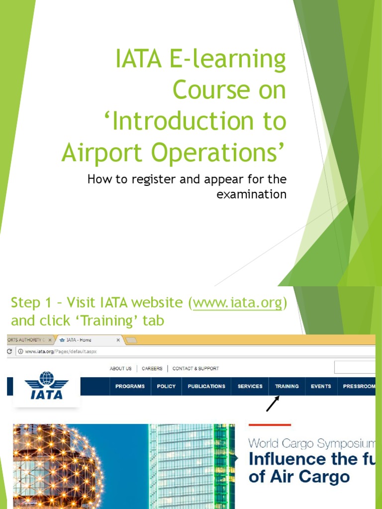 IATA E-learning Course on Airport Operations Exam Registration | PDF