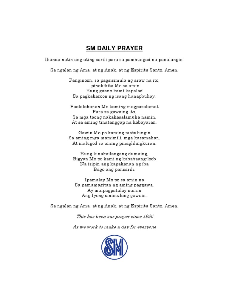 SM Daily Prayer | PDF