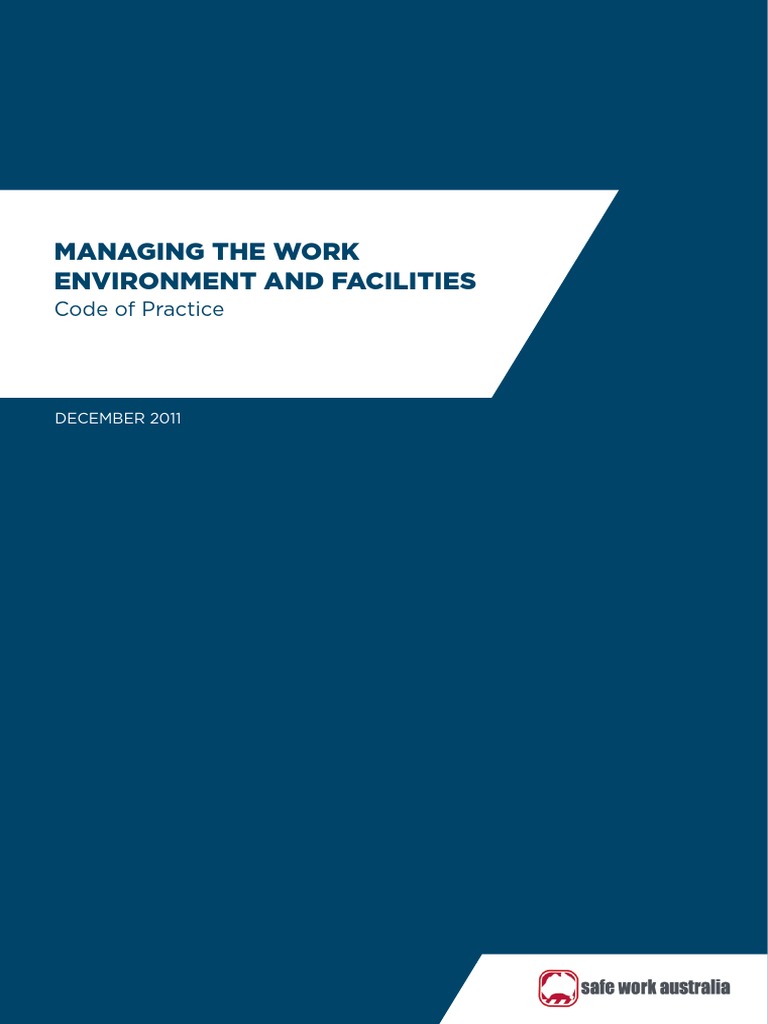 Managing The Work Environment and Facilities: Code of Practice | PDF ...