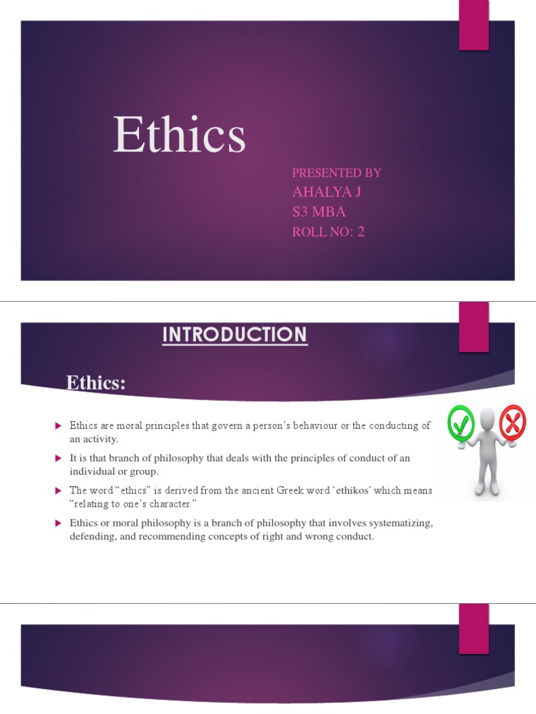 Ethics Presentation | Download Free PDF | Morality | Good And Evil