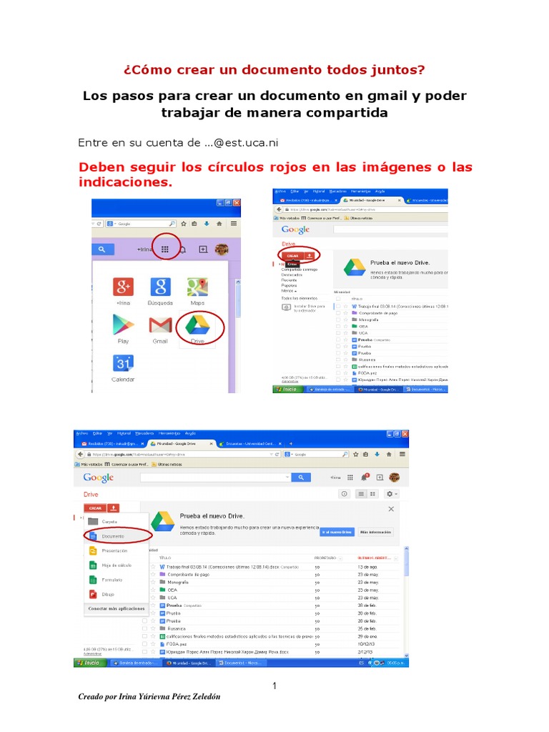 Pasos para Crear Un Documento | PDF