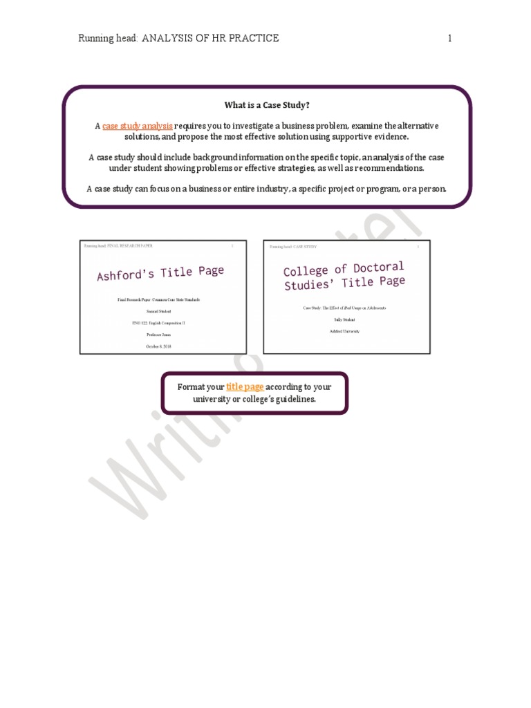 Sample Case Study Analysis | PDF | Human Resources | Case Study