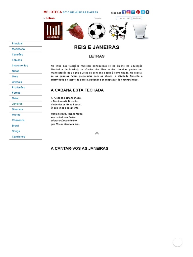 Canções e Letras de Janeiras e Reis: Uma Coleção de Músicas e Poesias ...