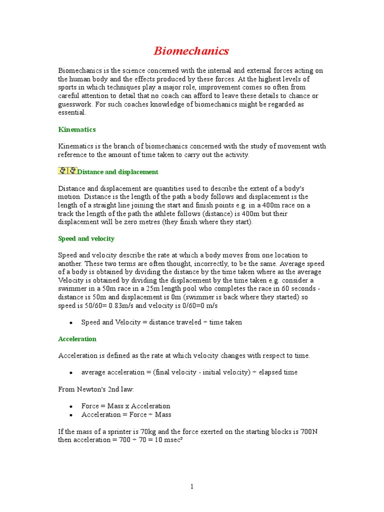 Understanding the Mechanics of Human Movement: A Comprehensive Guide to ...