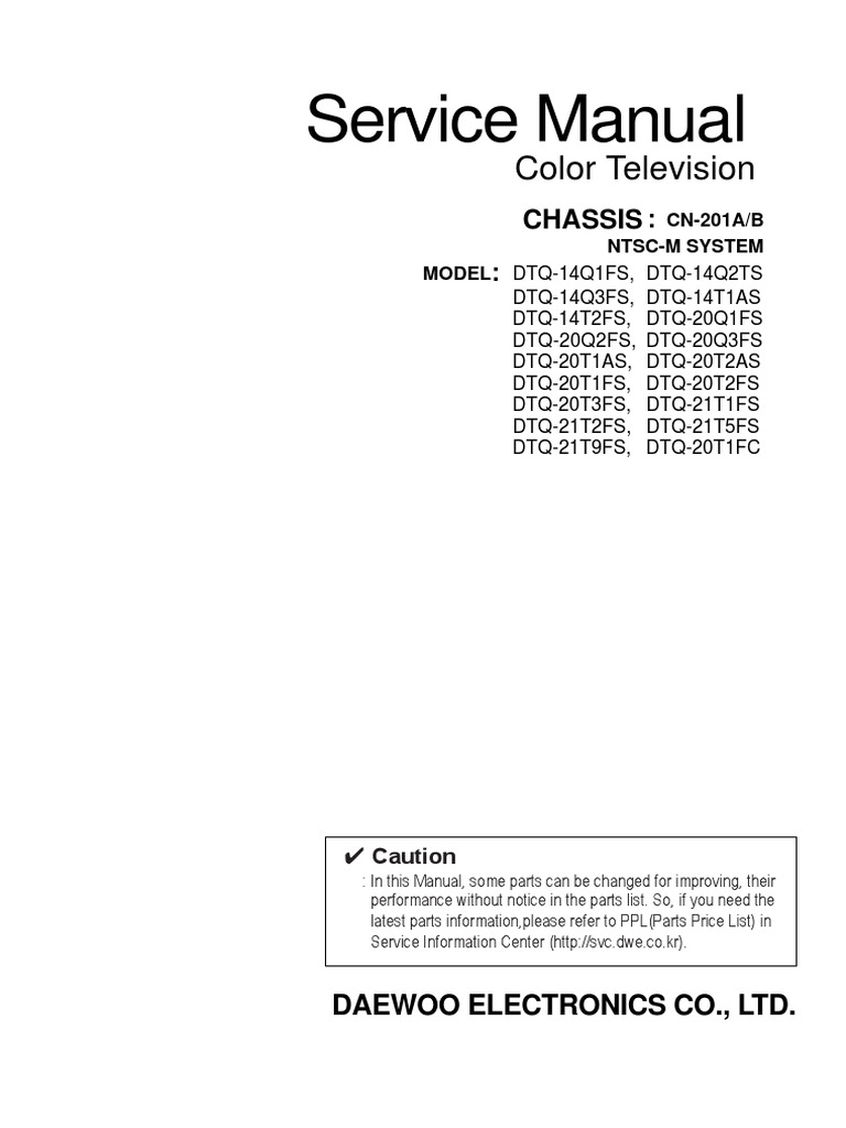 CN-201 Ab Diagrama Daewoo PDF | PDF | Cathode Ray Tube | Resistor