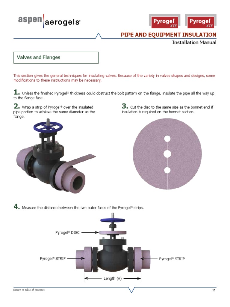 Pipe and Equipment Install Manual (Pyrogel) | PDF | Valve | Thermal ...