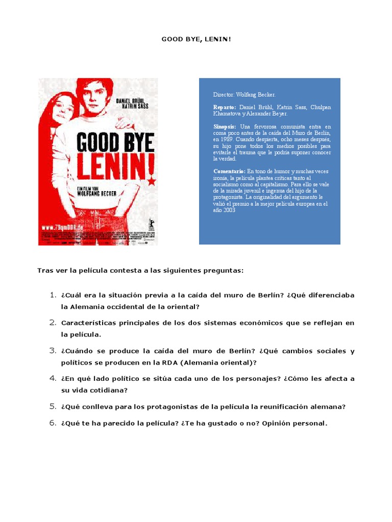 Good Bye, Lenin | PDF