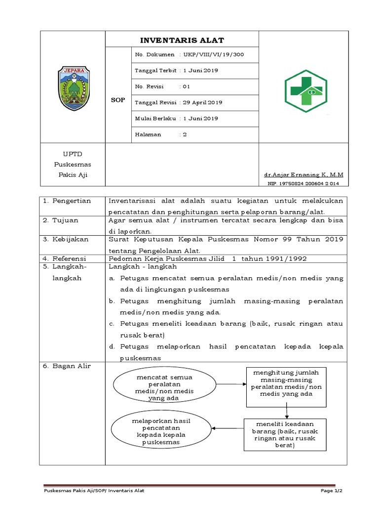8.6.1.1 SOP Inventaris Alat | PDF