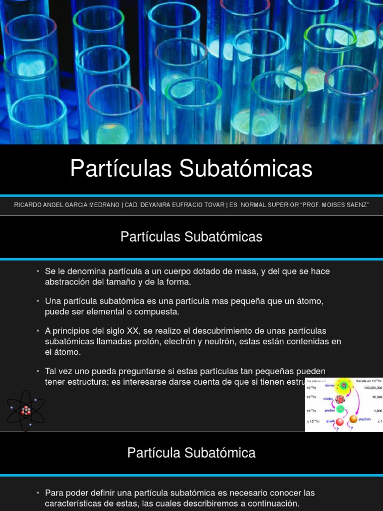 Partículas Subatómicas | PDF | Partícula elemental | Cuarc