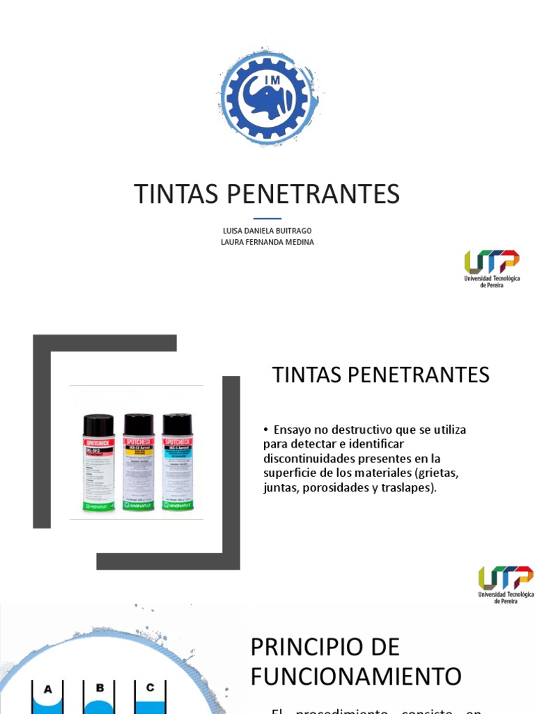 Tintas Penetrantes | PDF | Pruebas no destructivas | Líquidos