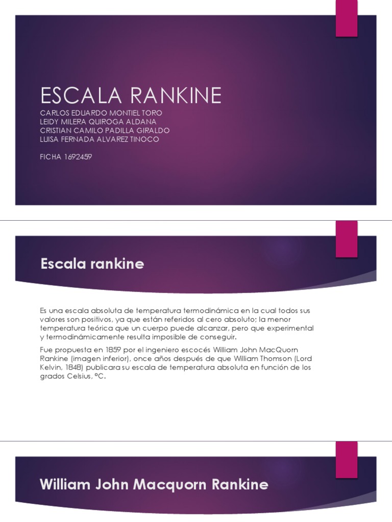 Escala Rankine | PDF | Celsius | Fahrenheit