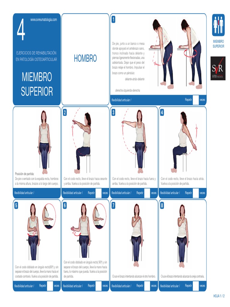 Ejercicios. HOMBRO | PDF | Codo | Hombro