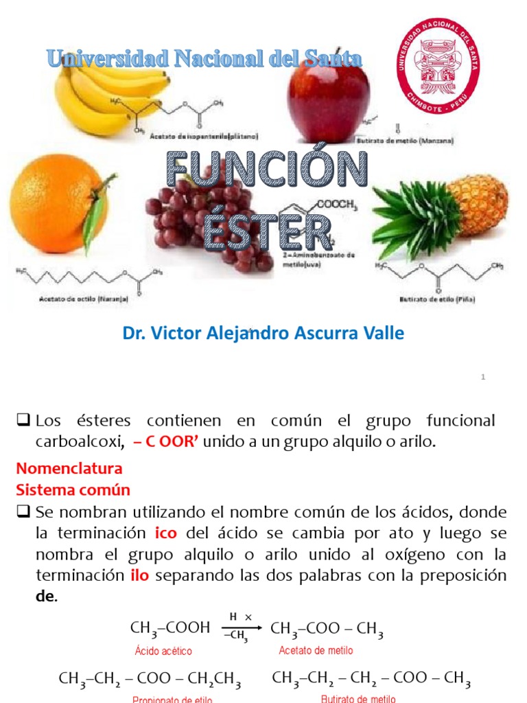 Nomenclatura y propiedades de ésteres | PDF | Ester | Acetato