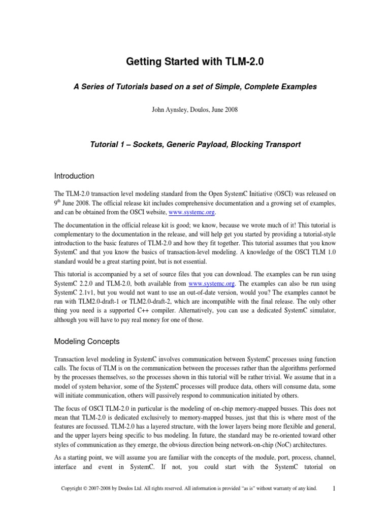 Tlm2 Getting Started 1 | PDF | Class (Computer Programming) | Pointer ... Tlm2 Getting Started 1 | PDF | Class (Computer Programming) | Pointer ...