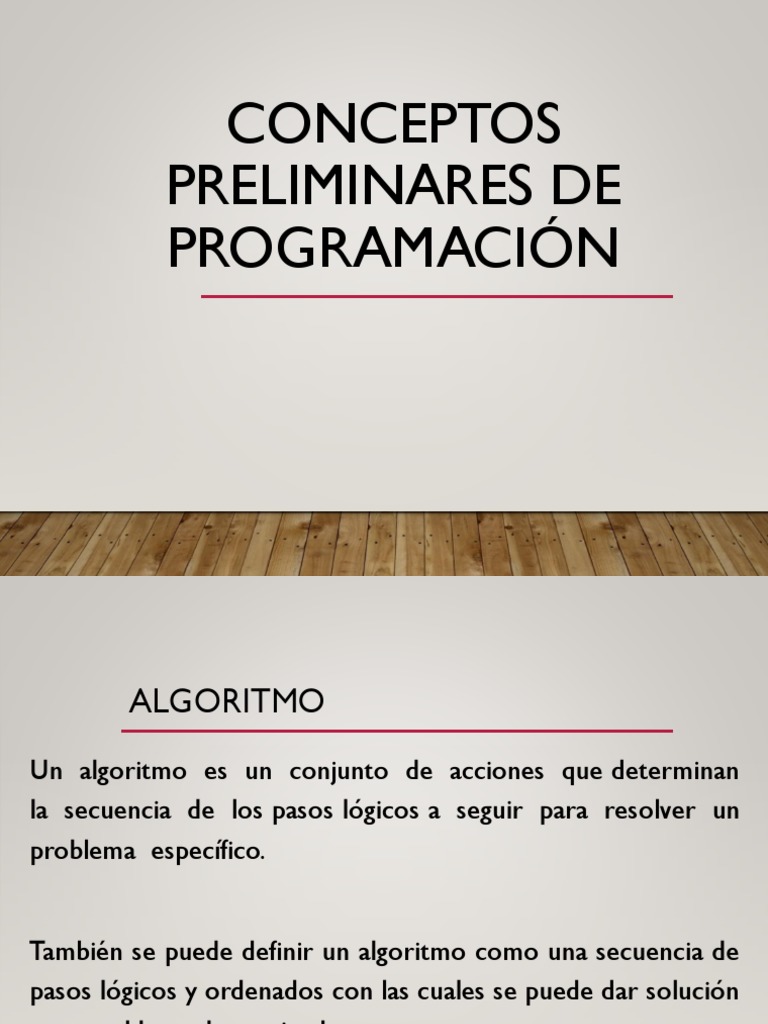Tema 1 Conceptos Preliminares | PDF | Algoritmos | Lenguaje de programación
