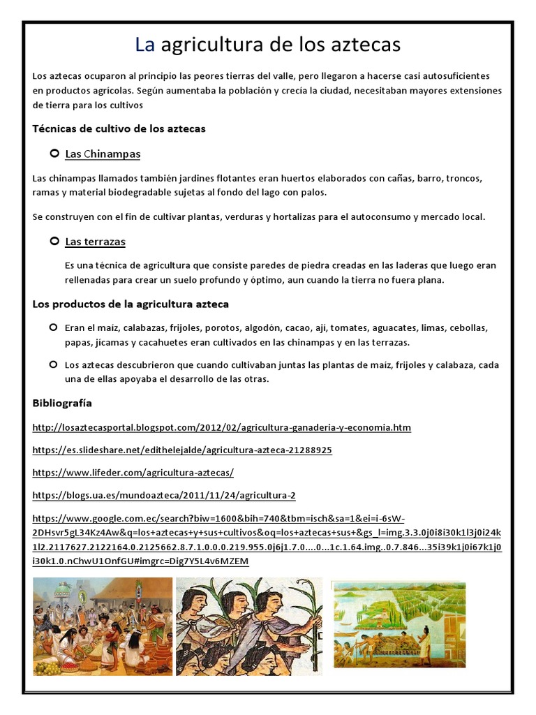 La Agricultura de Los Aztecas | PDF