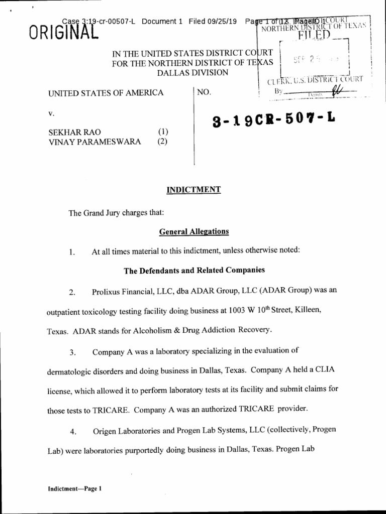 Austin Doctor Indictment | PDF | Law