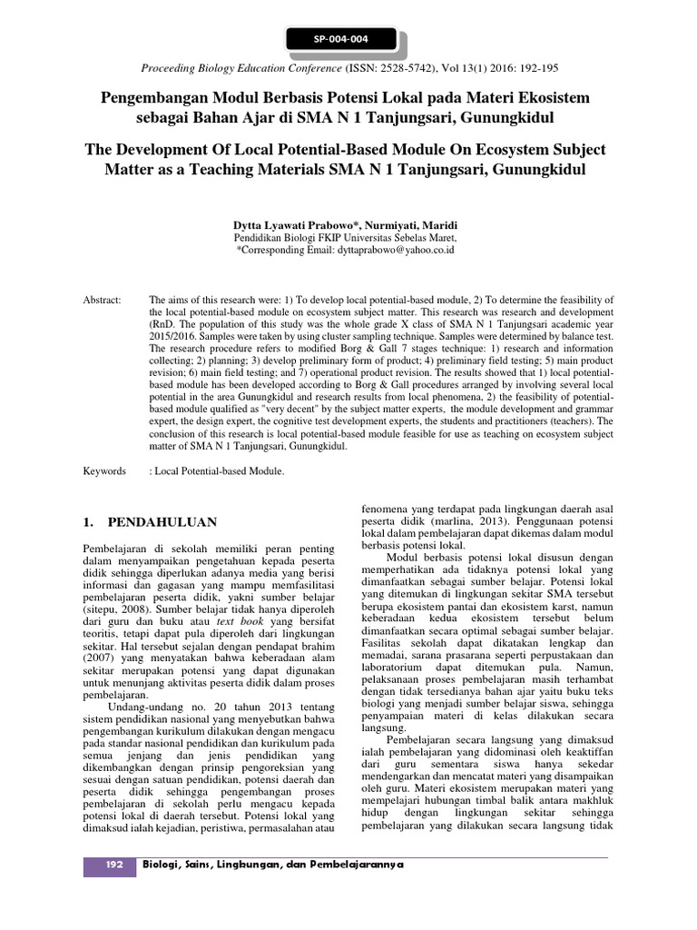 Local Potential-Based Ecosystem Module | PDF | Inquiry | Psychology