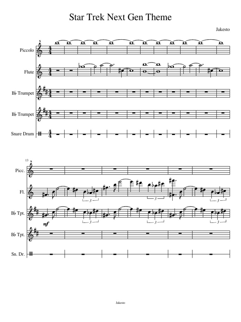 Star Trek Next Gen Theme | PDF
