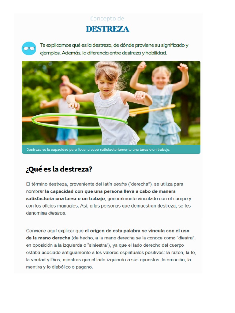 Destreza Concepto | PDF