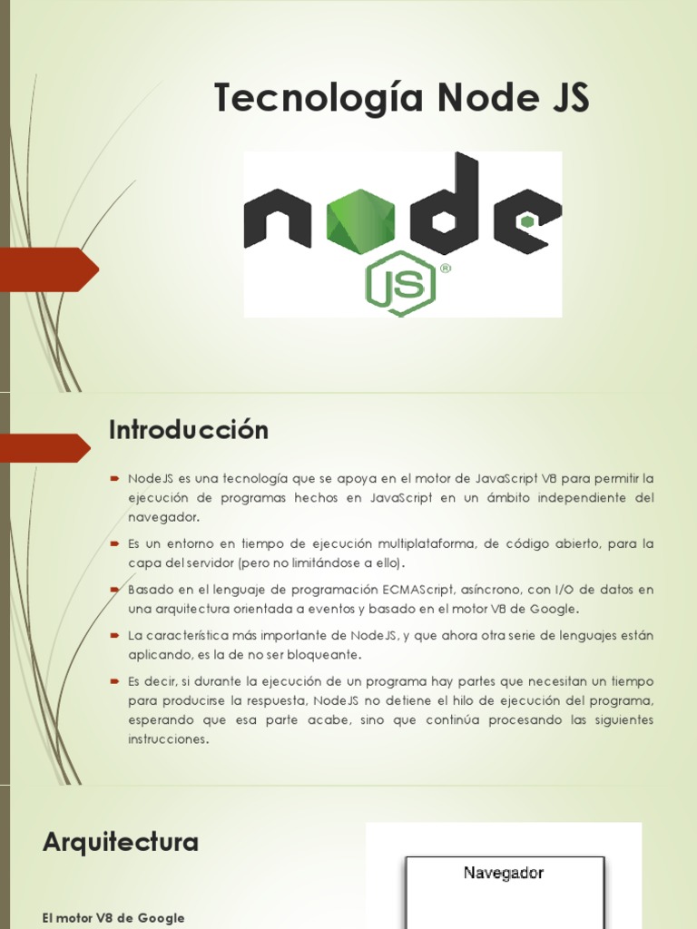 Tecnología Node JS | Descargar gratis PDF | Script Java | Arquitectura ...