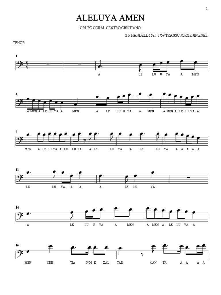 Aleluya Amen Tenor | PDF