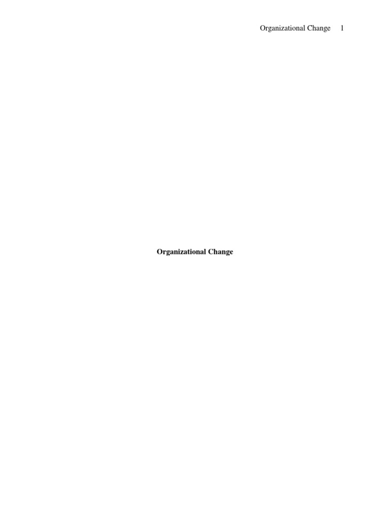 Organizational Change | PDF | Communication | Employment