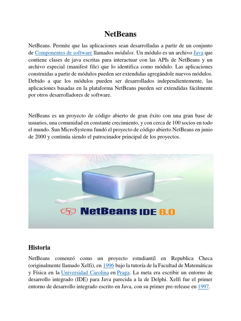 Netbeans | PDF | Frijoles Netos | Aplicaciones y software