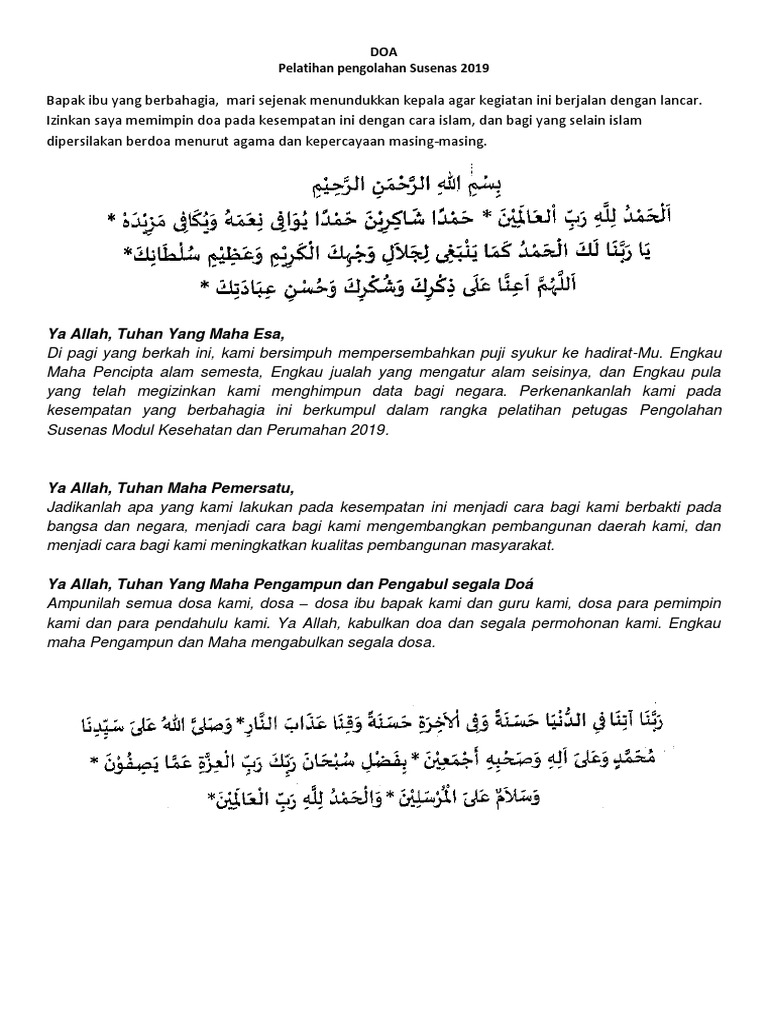Doa Pembuka Acara | PDF
