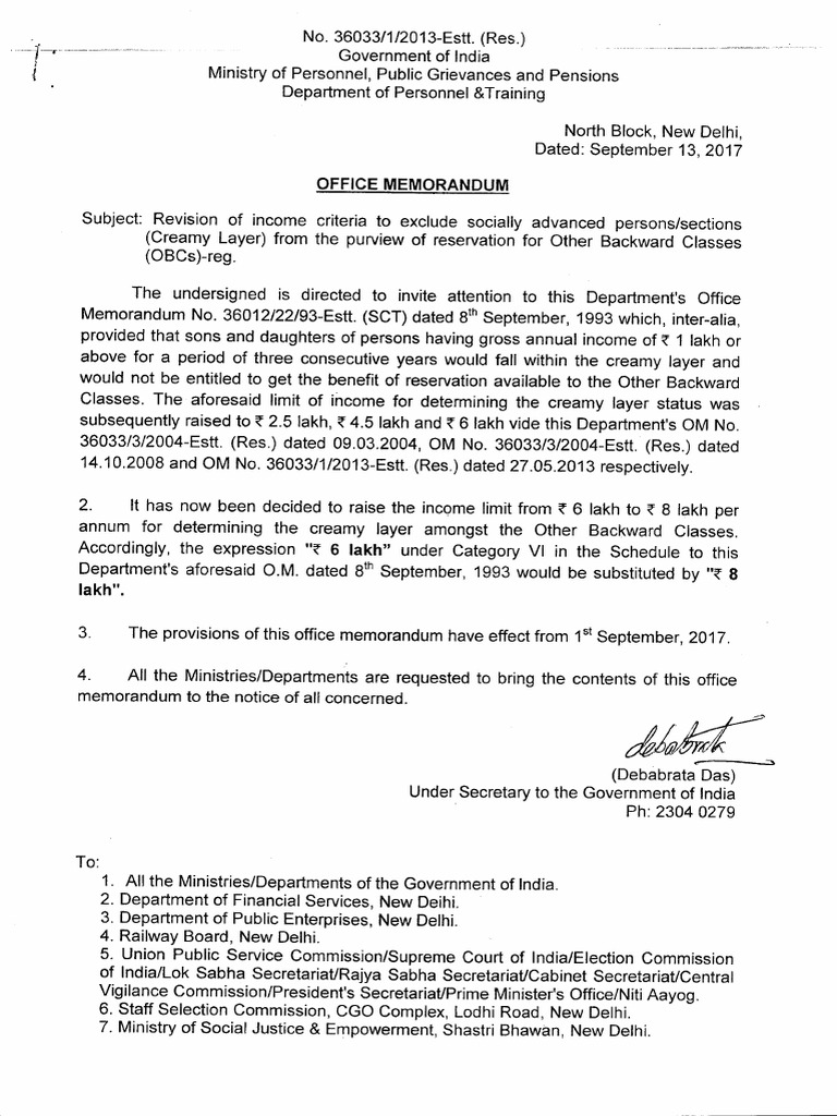 Office Memorandum: Lakh" | PDF | Government Of India | Politics Of India