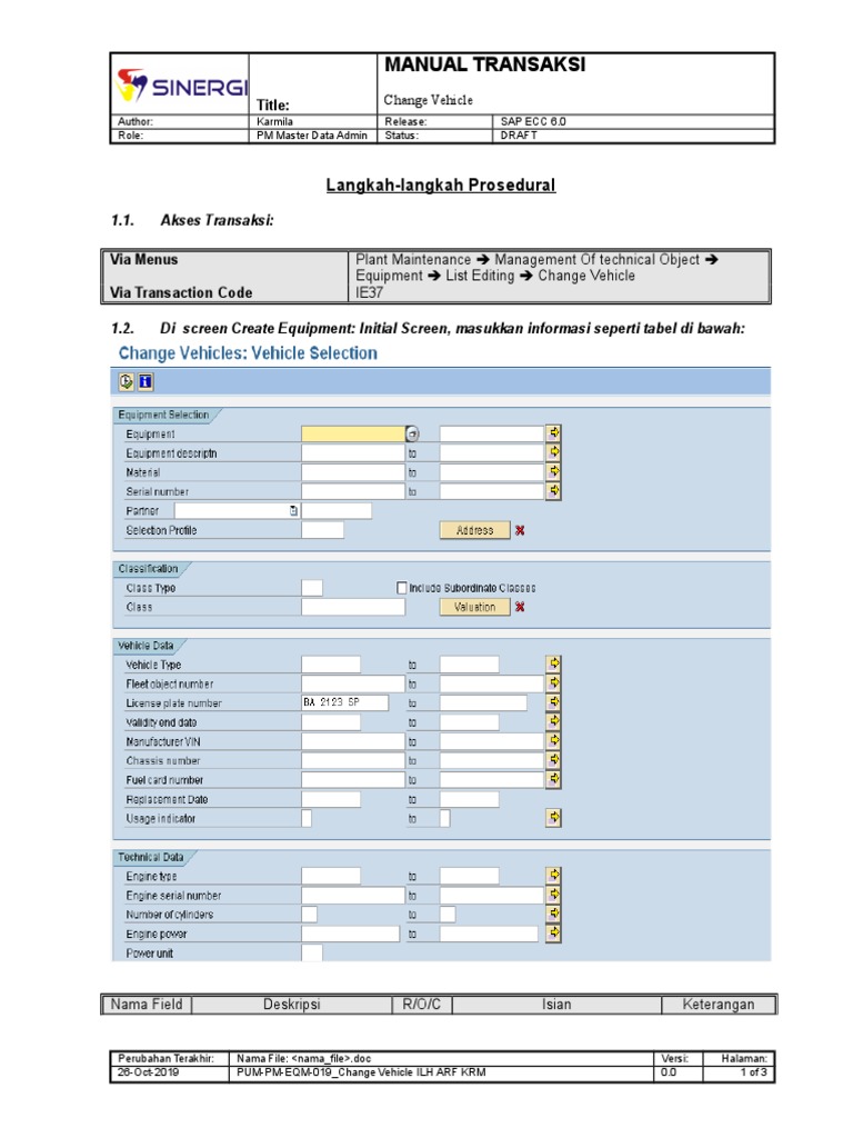 Change Vehicle Request Process | PDF | Vehicles | Transportation ...