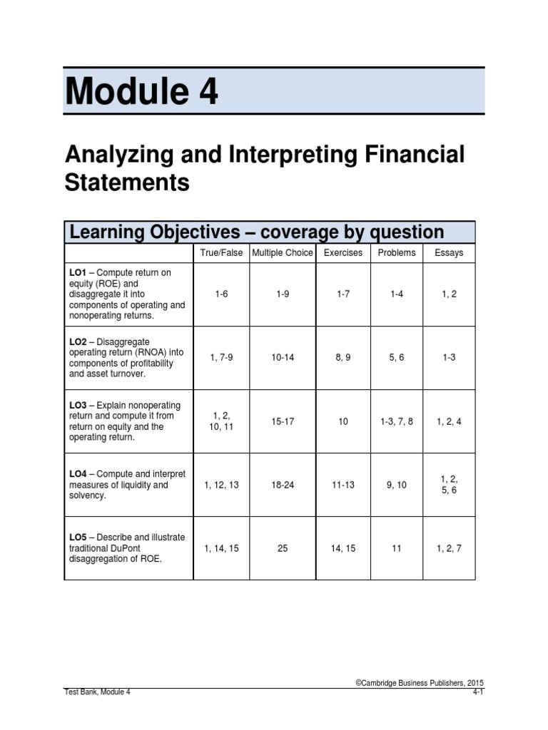 Module 4 | PDF | Revenue | Net Income