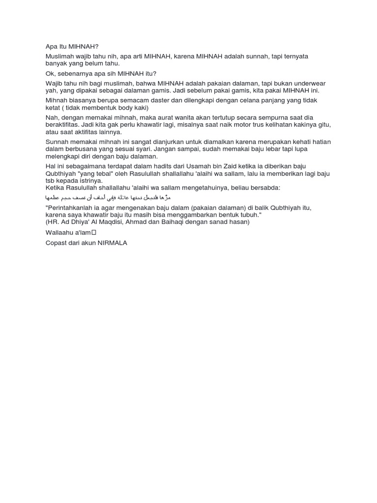 Apa Itu Mihnah | PDF