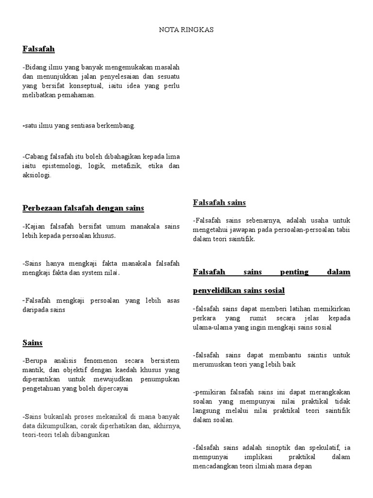 Nota Ringkas | PDF