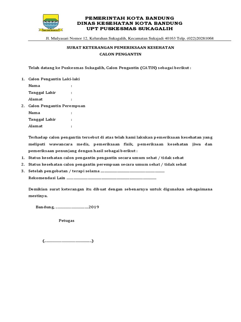 Format Skrining Catin | PDF