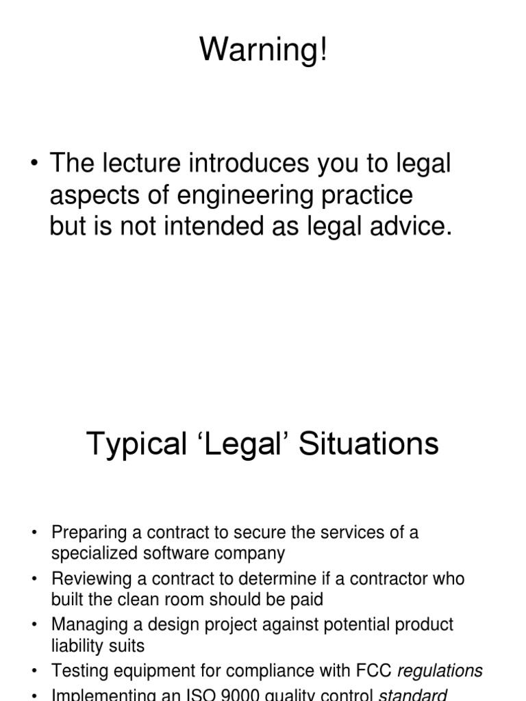 Legal Aspects of Engineering Practice | PDF | Damages | Tort
