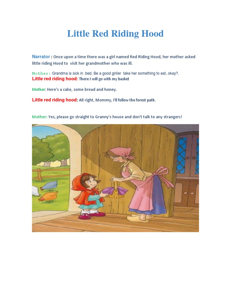 Little Red Riding Hood: Narrator | PDF | Little Red Riding Hood