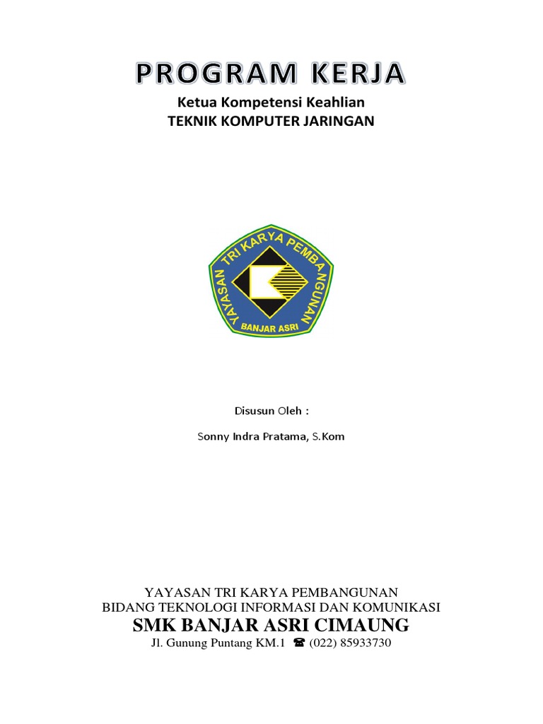 Program Kerja Ketua Jurusan SMK TKJ | PDF