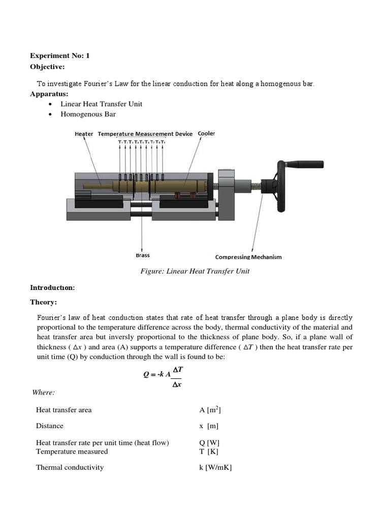 Fourier's Law in Heat Conduction Experiment | PDF | Thermal Conduction ...