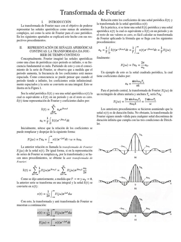 Propiedades de la Transformada de Fourier | PDF | Transformada de ...