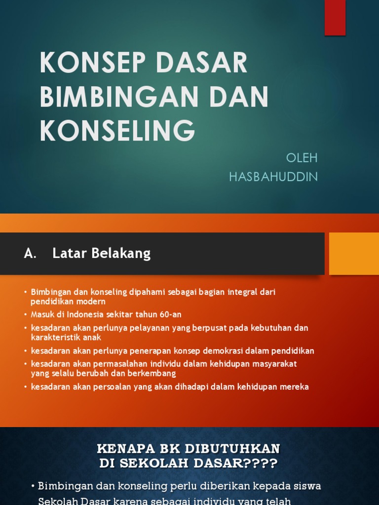 Konsep Dasar Konseling | PDF