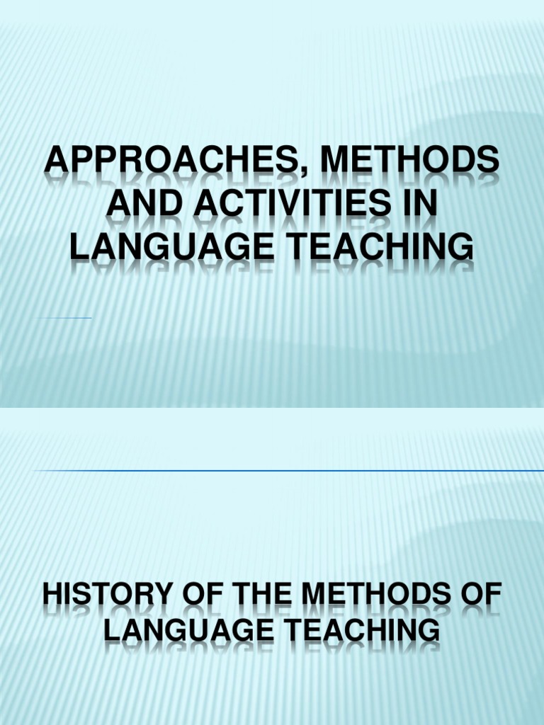 Approaches, Methods and Activities in Language Teaching | Download Free ...