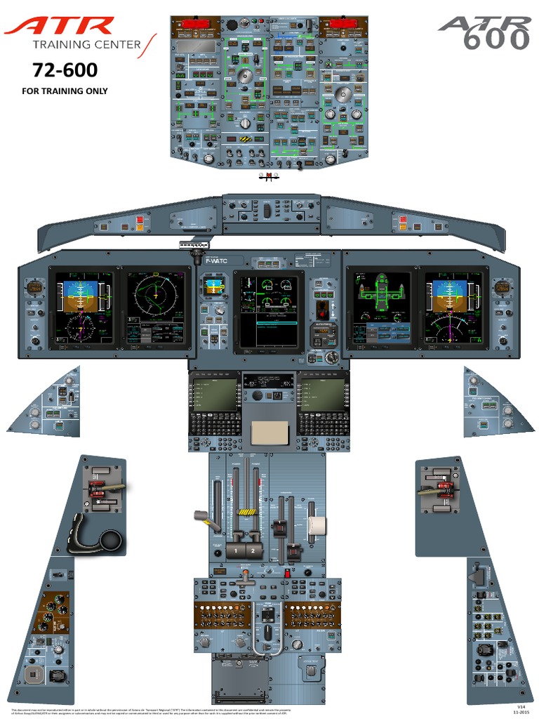 Cockpit Layout-72-600 - V14 - Secured PDF | PDF | Aviation | Aircraft