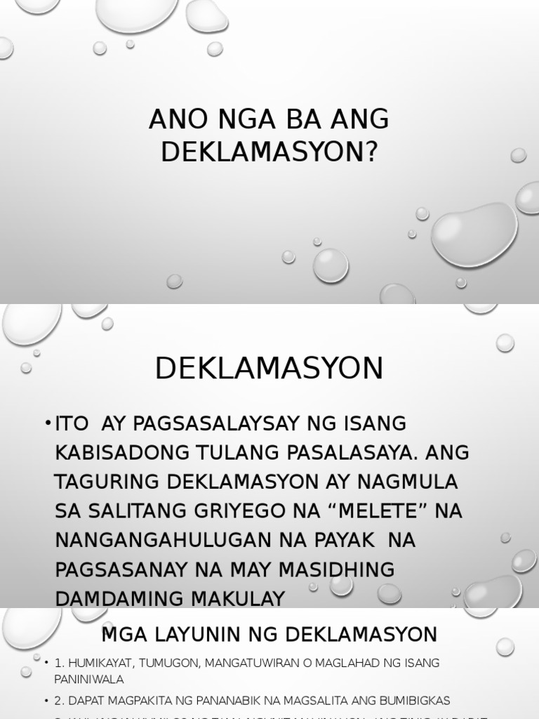 Deklamasyon | PDF