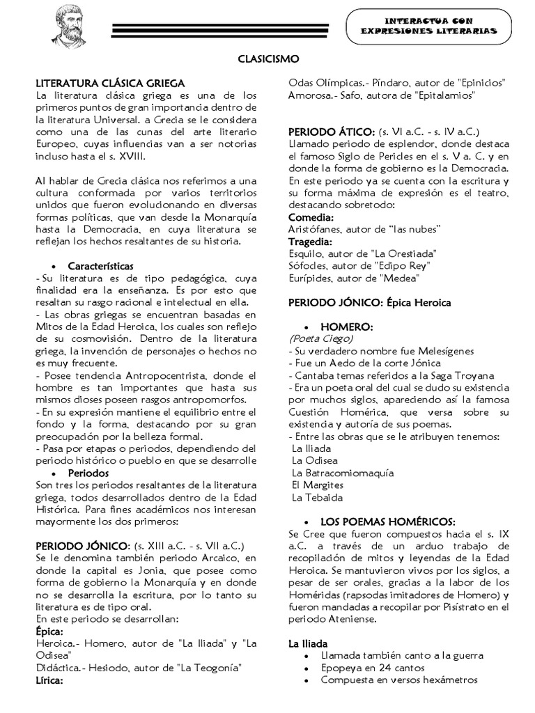 CLASICISMO | PDF | Edipo | Odiseo