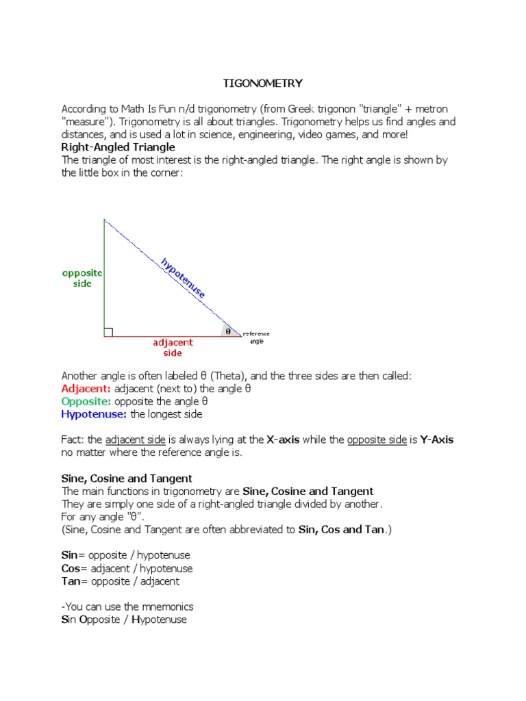 Reviewer in Pre-Calculus 11 | PDF | Trigonometric Functions | Trigonometry